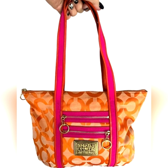 Coach | Bags | Coach Poppy Op Art Glam Shopper Tote Bag | Poshmark